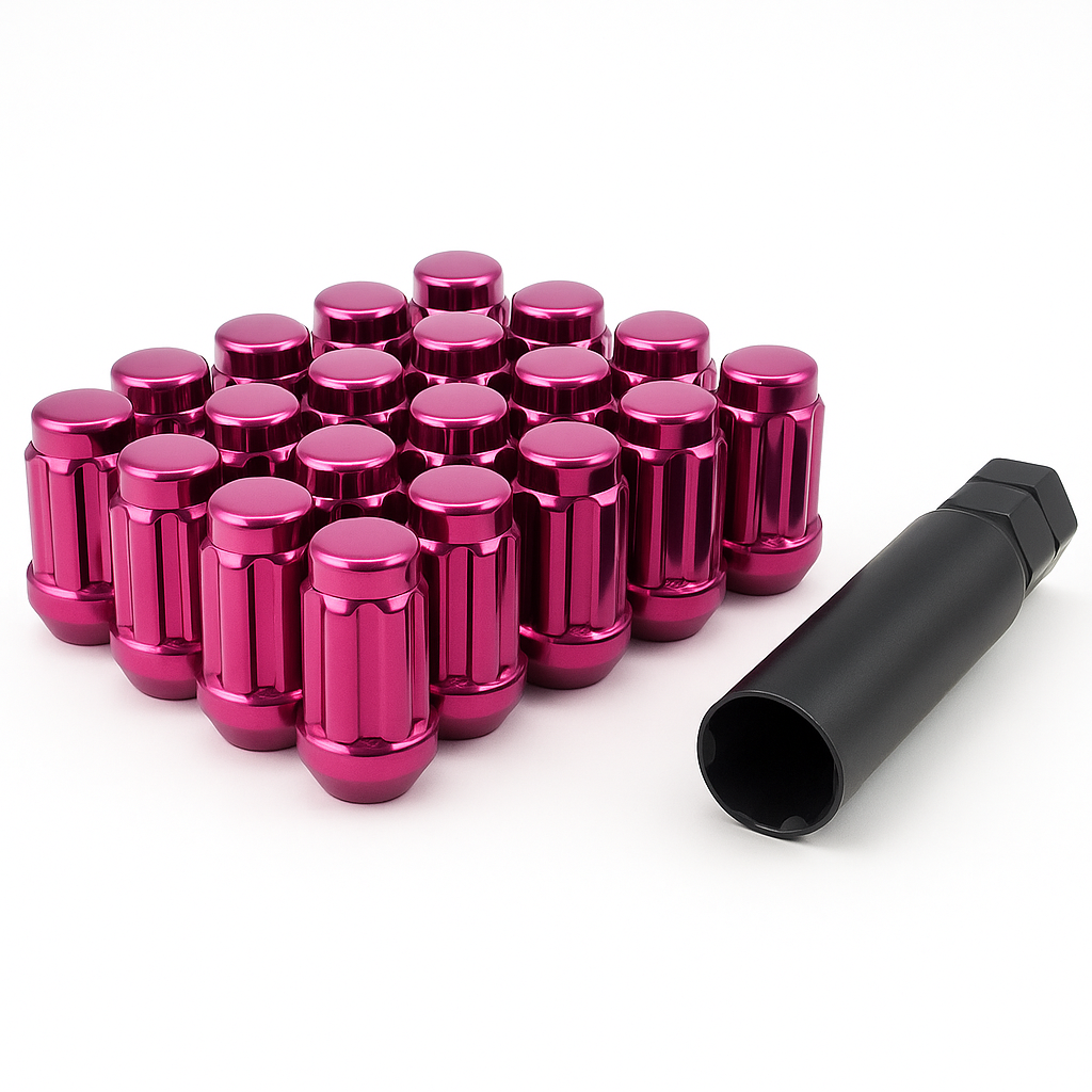 Spline Drive Tuner Lug Nuts 1/2" Pink — EZAccessory