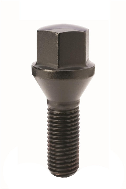 Black Lug Bolt 12mm x 1.25 Conical Seat 24mm Shank — EZAccessory